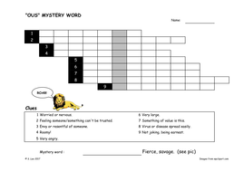 Suffix word work: OUS | Teaching Resources