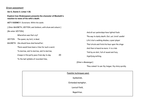 Macbeth Scheme of work - GCSE English Literature | Teaching Resources