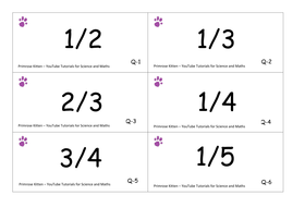 fraction to decimal flashcards | Teaching Resources
