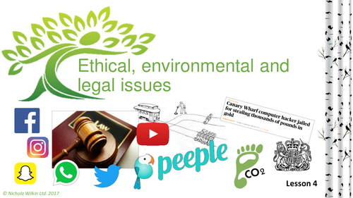 Ethical Environmental and Legal Issues Lessons | Teaching Resources