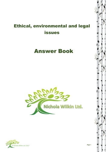 Ethical Environmental and Legal Issues Lessons | Teaching Resources