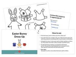 Easter Dress-Up Spring Animals (Lamb and Bunny) | Teaching Resources