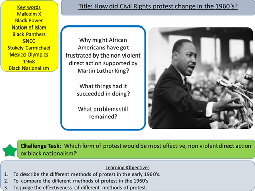 Civil Rights: Title: How did Civil Rights protest change in the 1960’s ...