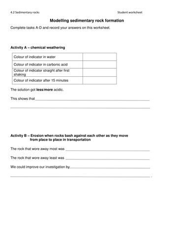 KS3 Science: Sedimentary rocks | Teaching Resources