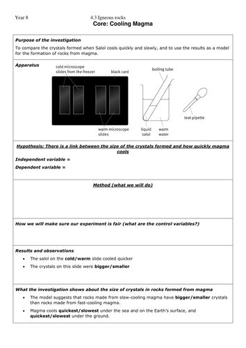 KS3 Science: Igneous rocks | Teaching Resources