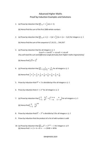 Advanced Higher Maths - Proof | Teaching Resources