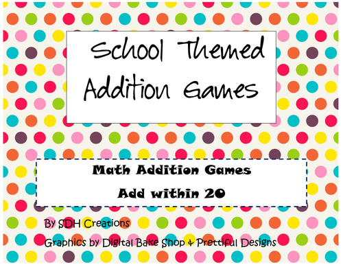 School Themed Addition Games | Teaching Resources