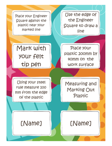 Measuring and Marking out Timber, Metal and Plastic | Teaching Resources