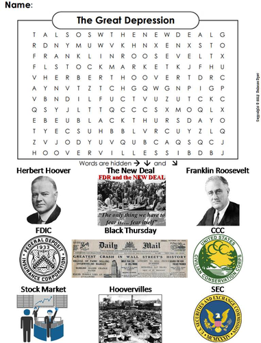 The Great Depression Task Cards and Activities Bundle | Teaching Resources
