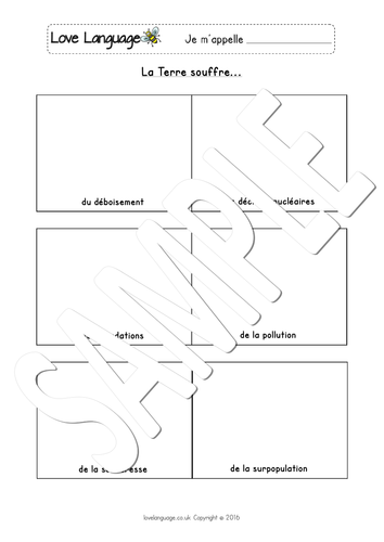 French environmental issues - activity pack - spinners, sentence ...