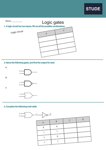 GCSE Computer Science 9-1 – Computational logic and Binary gates ... GCSE Computer Science 9-1 – Computational logic and Binary gates ...