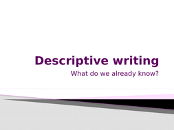 Descriptive writing KS3 | Teaching Resources