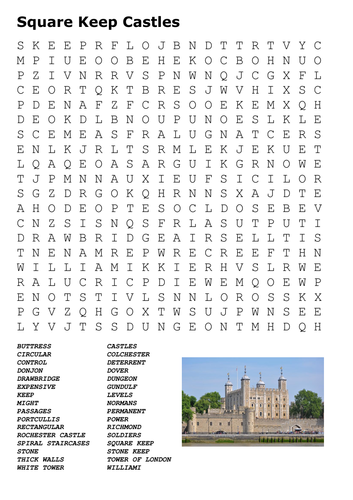 Knights and Castles Word Search Pack | Teaching Resources