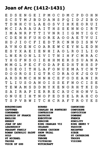 Famous People of the Middle Ages Word Search Pack | Teaching Resources