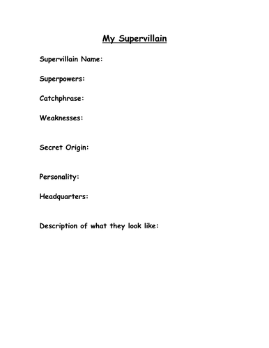 Superheroes - Comics in the Classroom. Writing unit. | Teaching Resources