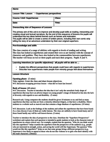 Superheroes - Comics in the Classroom. Writing unit. | Teaching Resources