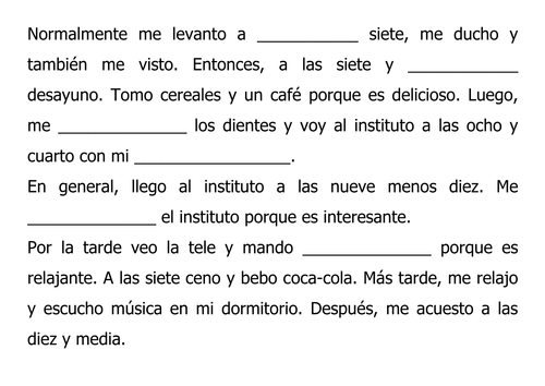 MIRA 2 Rutina Diaria - Spanish Year 9 | Teaching Resources