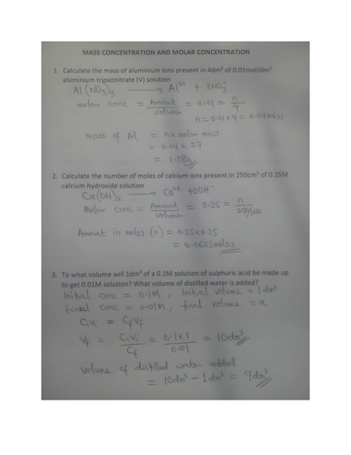 CONCENTRATION WORKSHEET WITH ANSWER | Teaching Resources