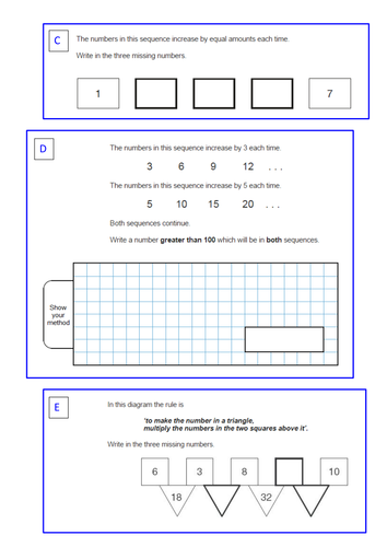 Number patterns and sequences | Teaching Resources