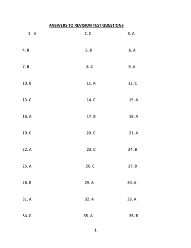 CHEMISTRY REVISION TEST QUESTIONS FOR YEAR 9, 10 WITH ANSWERS ...