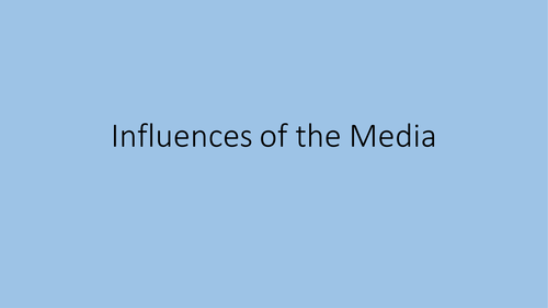 What is Media and how does it influence us? | Teaching Resources