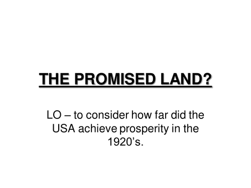 1920s USA | Teaching Resources