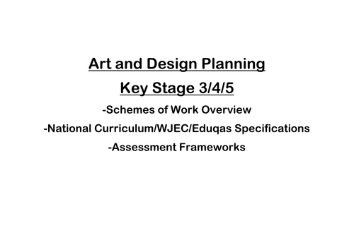 Art and Design Planning Overview - Scheme of Work - Long Term Planning ...