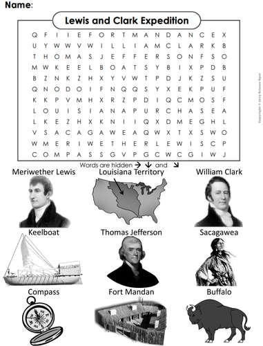 Lewis and Clark Expedition Word Search | Teaching Resources
