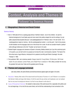 GCSE English: Poetry- Follower by Seamus Heaney | Teaching Resources