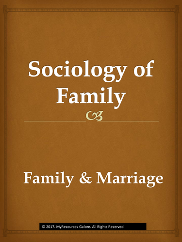 Sociology of Family Bundle | Teaching Resources