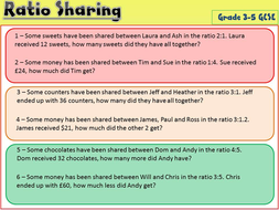 Sharing and Ratio (9-1 GCSE) differentiated - Box Method - Singapore ...