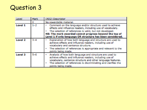 Language and Structure Question New GCSE 2017 Question 3 Non Fiction ...