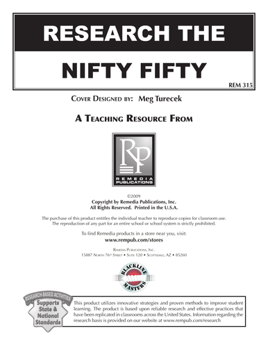 Research the Nifty Fifty U.S. States | Teaching Resources