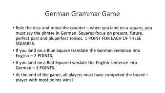 German Grammar Game | Teaching Resources