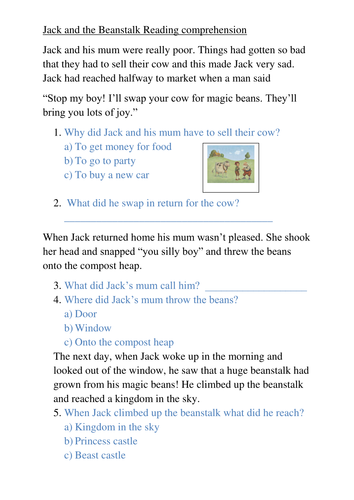Fairy Tales - Jack and the Beanstalk (3 weeks narrative, 2 weeks ...
