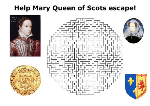 Help Mary Queen of Scots escape maze puzzle | Teaching Resources