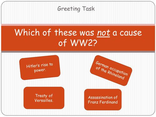 Causes of WW2 overview lesson with full lesson plan, excellent resource ...
