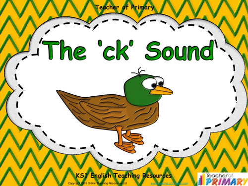 The 'ck' Sound - EYFS | Teaching Resources
