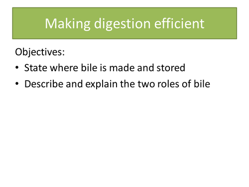New GCSE Biology AQA - Bile and enzymes - pH and emulsification ...