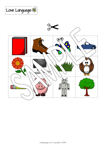 French - Living and non-living things - cutting and sticking matching ...