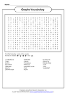 Graphs vocabulary crossword and word search | Teaching Resources