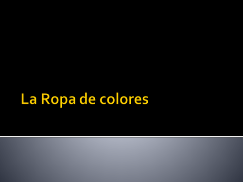 La Ropa - Describing clothes in Spanish | Teaching Resources