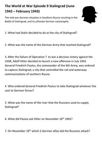 The Battle of Stalingrad Activity Bundle | Teaching Resources