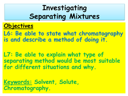 Chromatography separating mixtures | Teaching Resources