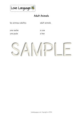 French Living Things - Habitats and Adult and Baby Animals Bundle ...