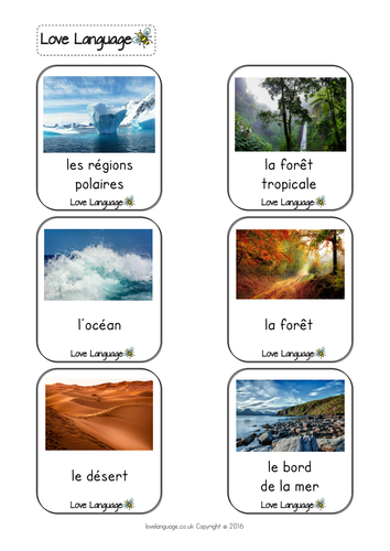 French Living Things - Animals and their habitats matching game ...