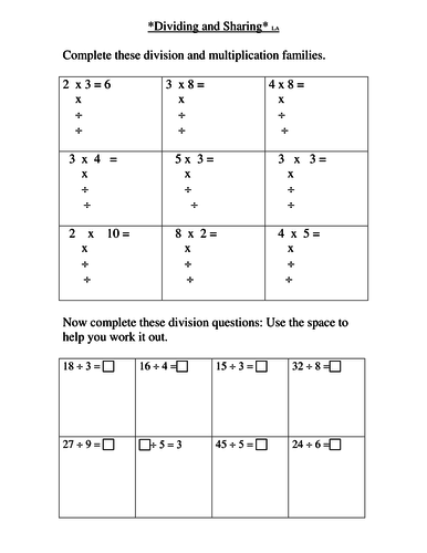 Year 5 Maths: Relationship between multiplication and division - number ...