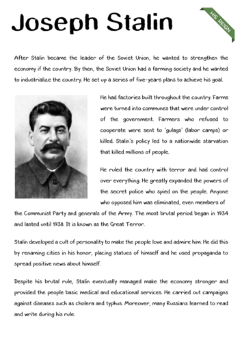 Joseph Stalin | Teaching Resources