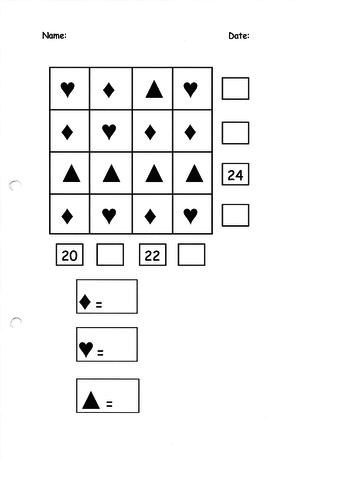 Maths logic puzzle | Teaching Resources