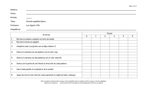 El recurso docente "Crucigrama: Gramática, vocabulario y sintaxis-Ser ...